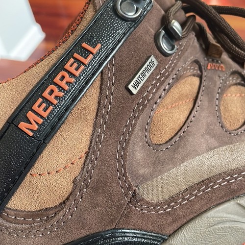 Merrell Vibram Ortholite AirCushion Men’s Shoes Brown Hiking Outdoors ...