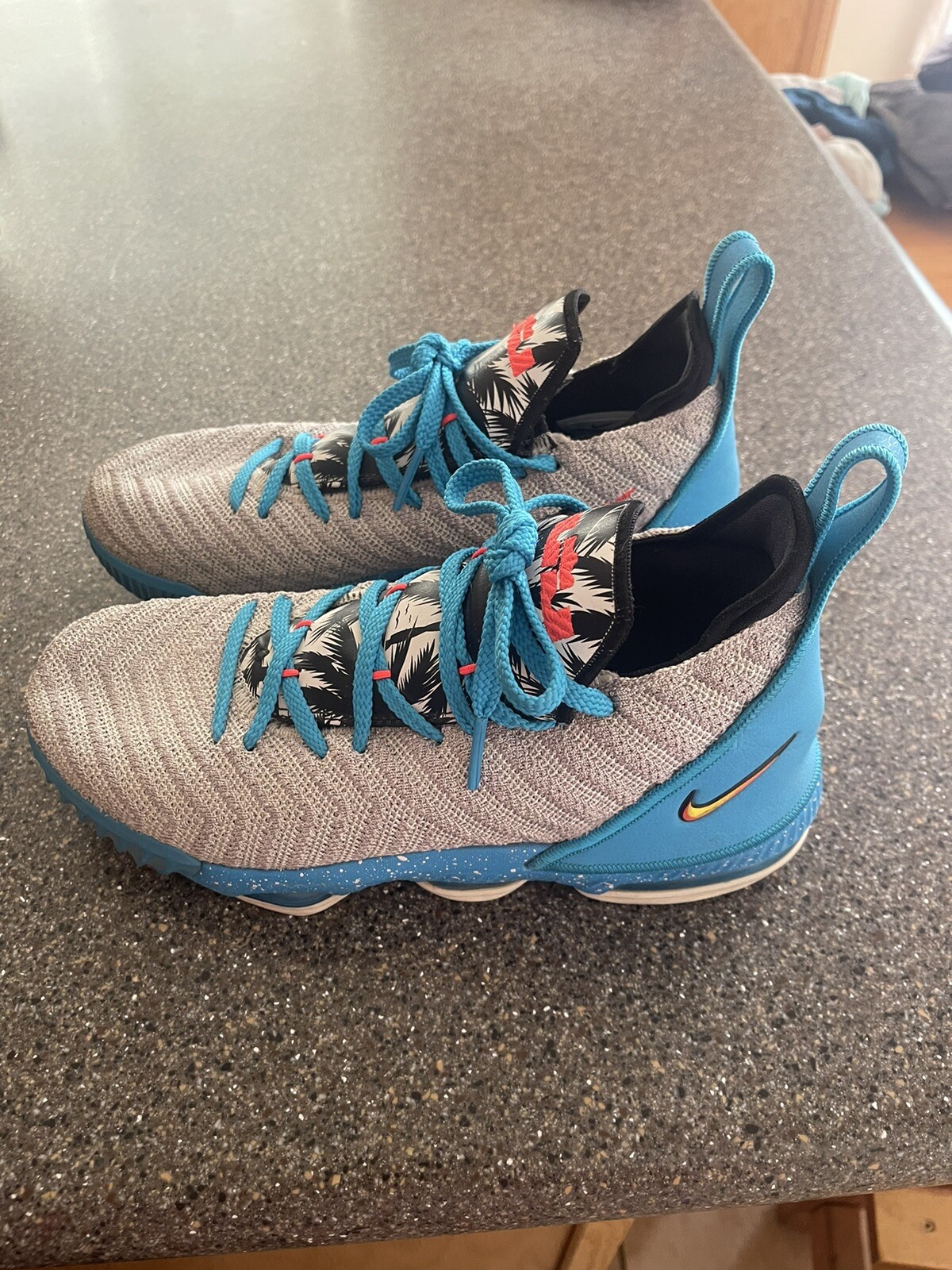 Nike King Lebron James Palm Tree Basketball Shoe Turq… - Gem