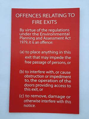 Fire Exit Sign Offences Relating To Fire Exits Environmental Planning ...