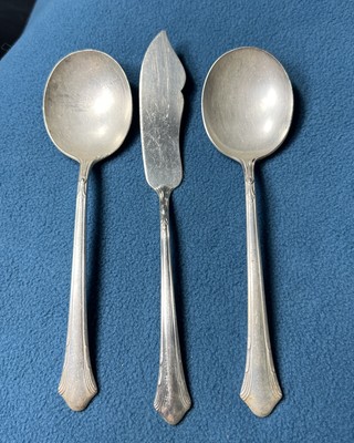 Gorham Plate Pat 1933 “Lady Caroline” Master Butter And 2 Small Serving ...