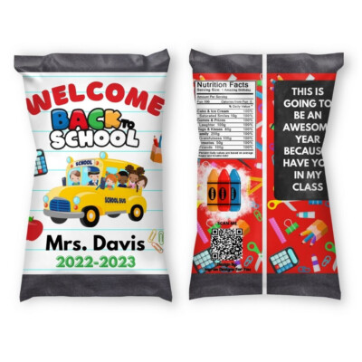 Back to School Chip Bags | eBay
