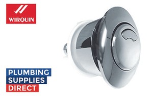 * Wirquin OVAL Dual Flush Valve Push Button Chrome Finish - C218 ...