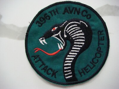US 396th AVIATION COMPANY ATTACK HELICOPTER, VIETNAM WAR PATCH | eBay