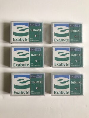 LOT OF 6 NEW EXABYTE 160mXL 8mm D8 DATA TAPE CARTRIDGES | eBay
