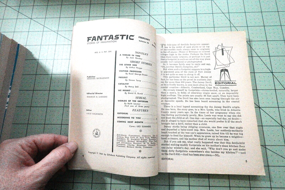 FANTASTIC SCIENCE FICTION MAGAZINE 2/61 SF PULP DIGEST LAUMER, PORGES ...