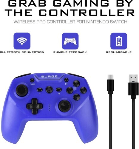 Surge SwitchPad Pro Wireless Controller: Blue for Nintendo Switch [New ...