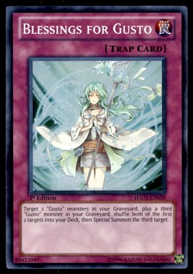Yu-Gi-Oh! 1st Edition Blessings For Gusto #HA05-EN059 Near Mint | eBay