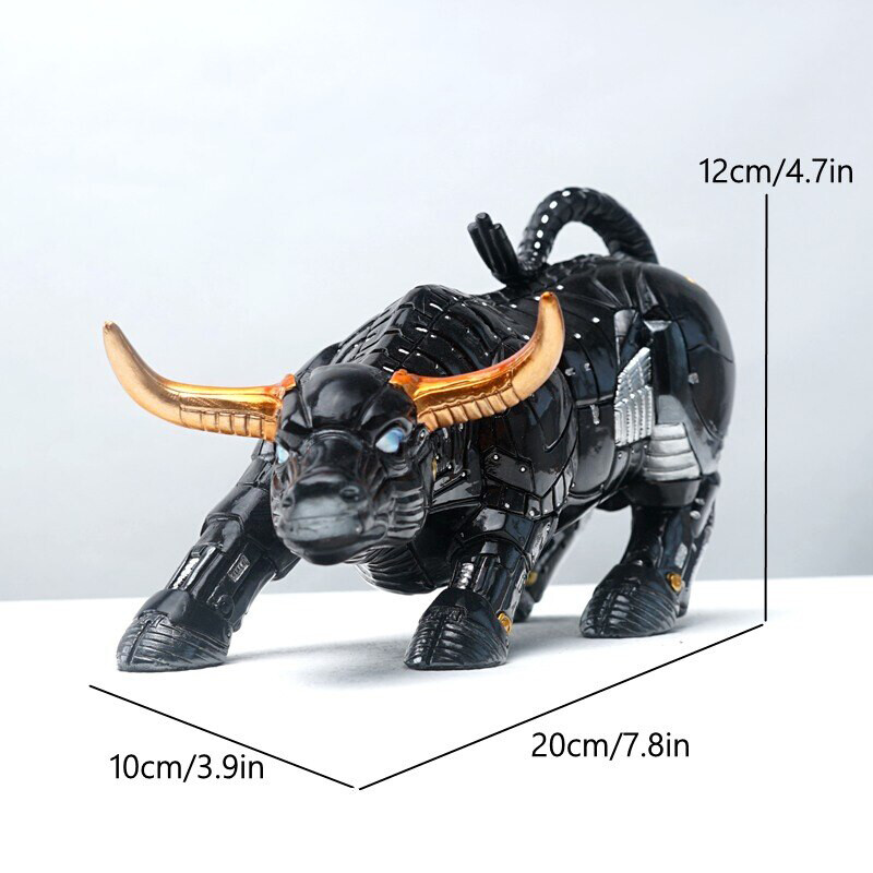 Miami Bitcoin Bull Statue Wall Street Bull Figure Model OX Home Desk ...