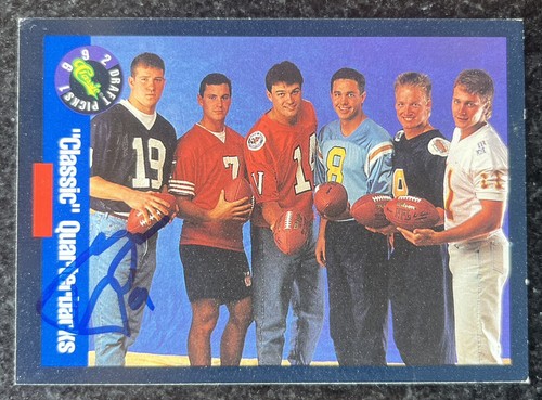 TONY SACCA 1992 Classic Draft Pick Football AUTO Autograph #97 Penn ...