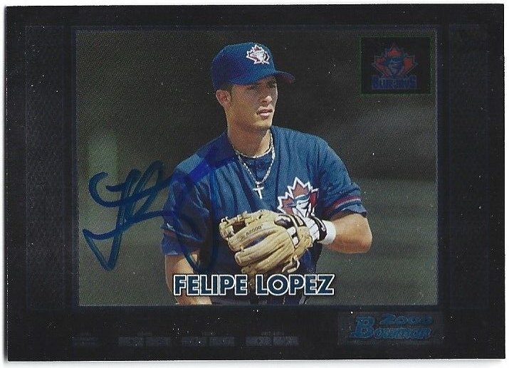 2000 Bowman Baseball Retro/Future #206 Felipe Lopez IP autograph signed ...