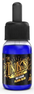 Inks: Fluor Blue Acrylic 30ml Bottle | eBay