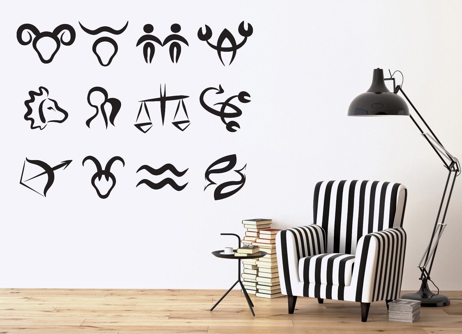 Astrological Decor Wall Sticker Symbols Zodiac Signs Vinyl Decal (n386 ...