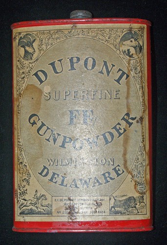 Dupont Super Fine FF Gunpowder Tin from 1924 | eBay
