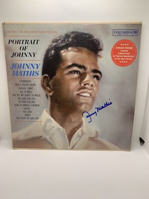 Johnny Mathis Signed Portrait Of Johnny Vinyl Record LP Autographed JSA ...