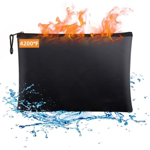 2000℉ Fire Proof money Bag Fireproof Document Pouch Safe Cash ...