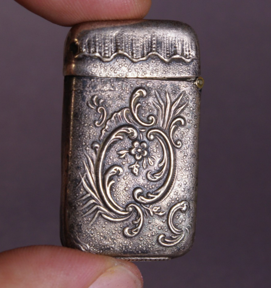 Antique Art Nouveau floral repousse match box (№#10) | eBay