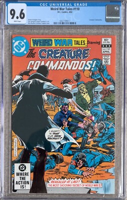 WEIRD WAR TALES #110 1982 CGC 9.6 WP - 1ST APP DR MEDUSA - CREATURE ...