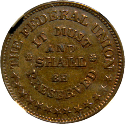 1861-1865 The Federal Union Civil War Token F-219-320 a NGC MS 64 BN ...