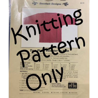 New Val Love for Dovetail Designs K2.12 2 Piece Sweater to Knit Knitting Pattern | eBay