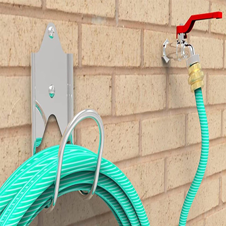Garden Hose Holder - Heavy Duty Hose Hanger Wall Mount, Water Hose ...