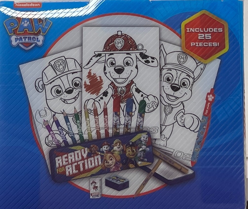 PAW PATROL Dolls 25 pc Art Box for School/Home Tin Case & More | eBay