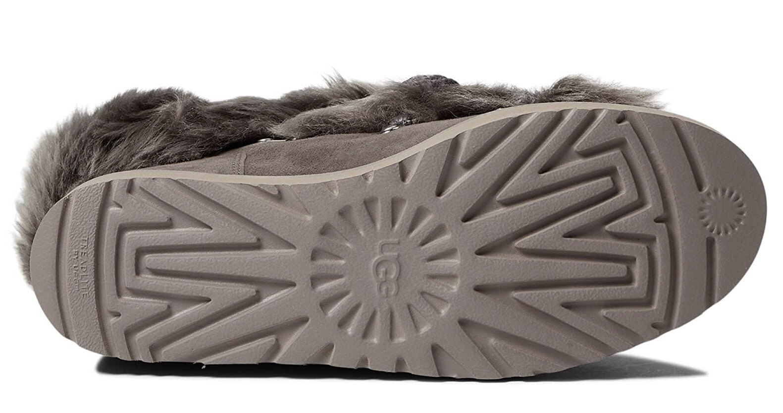 UGG Classic Posh Mini Fur Booties Boots Thunder Cloud Long Sheepskin Sz ...