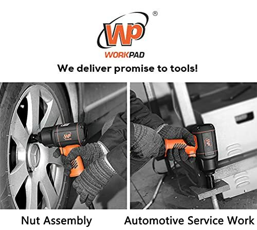 WORKPAD 1/2-Inch Composite Air Impact Wrench with Twin Hammers ...