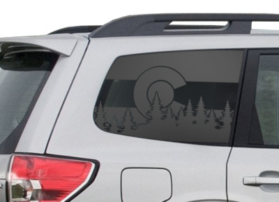 State of Colorado forest Flag Decals Fits Subaru Forester - 2009-2013 ...