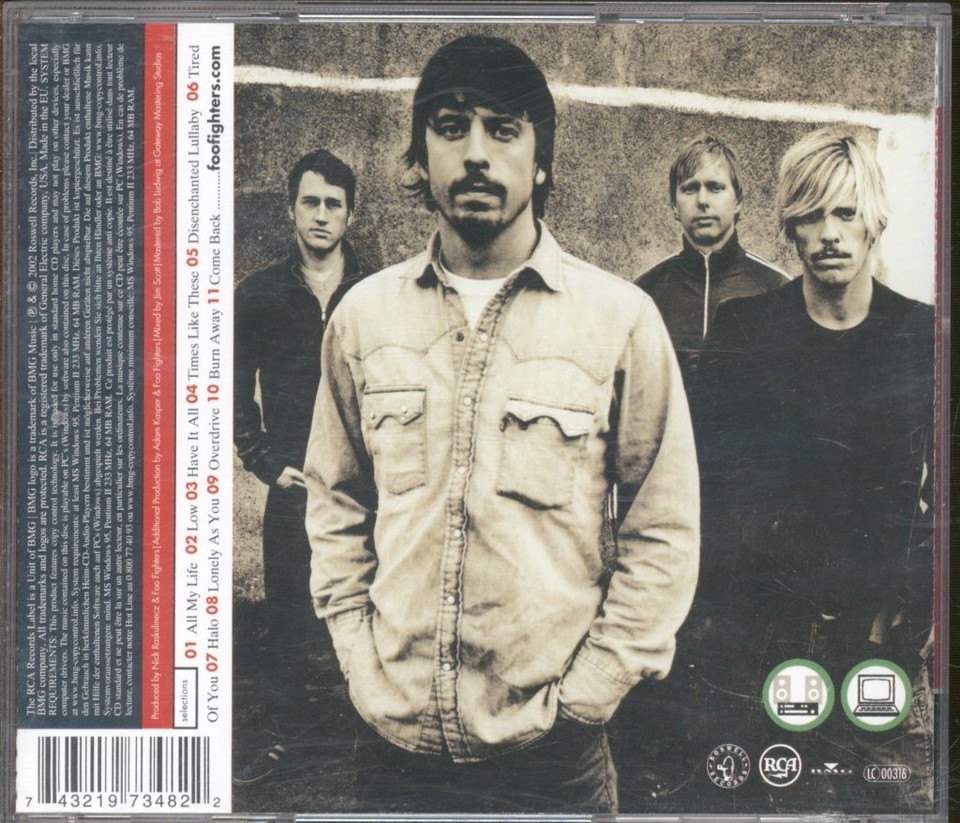Foo Fighters One By One CD Europe BMG 2002 with black front cover. Has ...