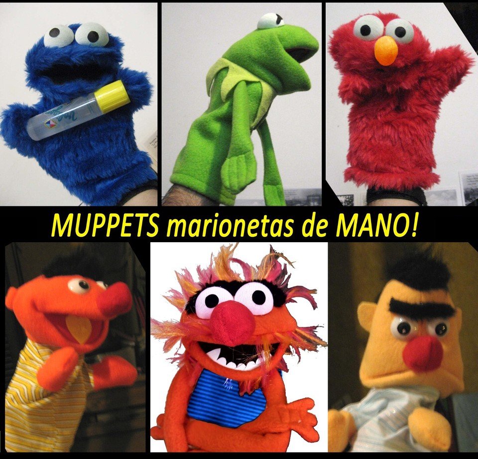6 MUPPETS COLLECTION KERMIT ELMO ANIMAL COOKIE BERT ERNIE SESAME STREET ...