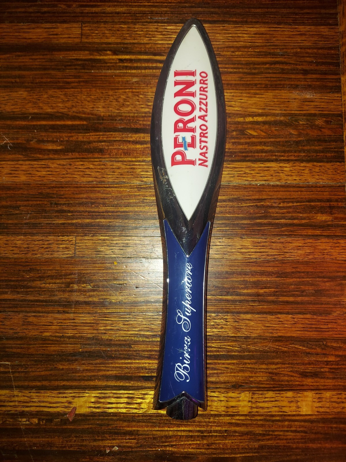 Peroni Beer Tap Handle Metal Azzuro Birra Superione 11 1/2" L | eBay