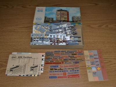 New Unassembled Kibri HO Eight Story High Rise w/ Shops Building Kit ...