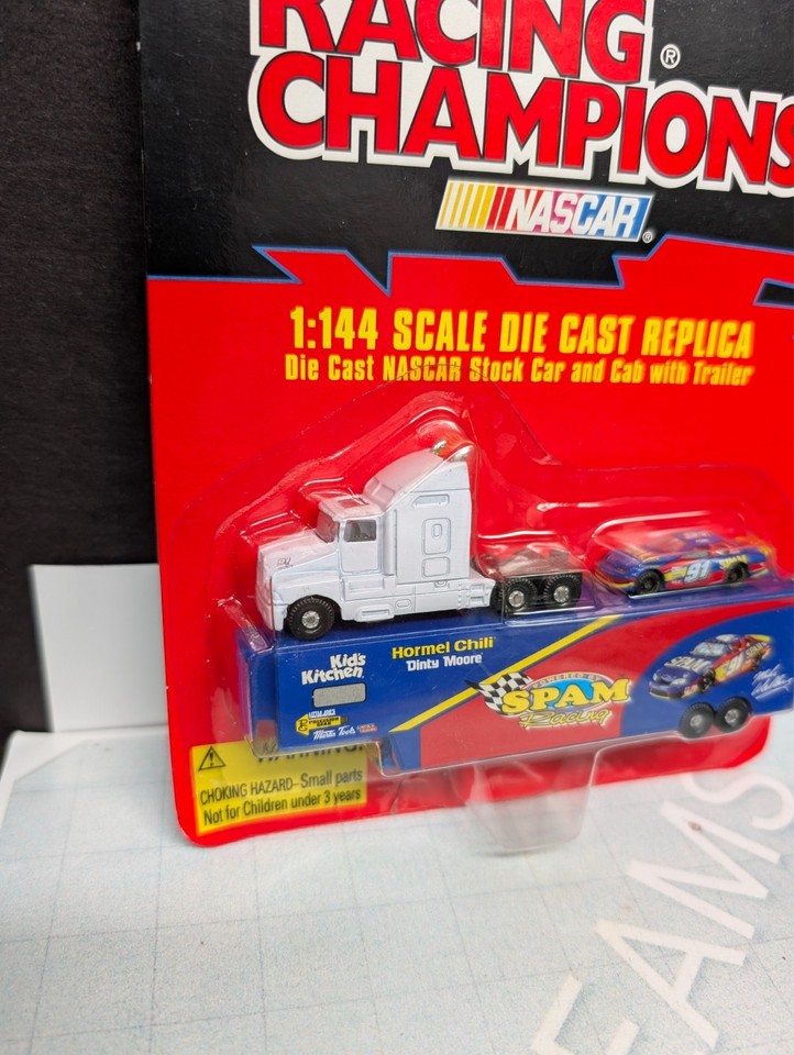 1:144 #91 MIKE WALLACE SPAM RACING CHAMPIONS TRANSPORTER HAULER & CAR ...