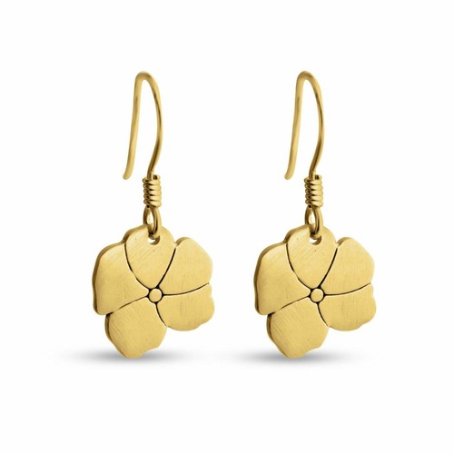Azaggi Gold Plated Blooming Flower Drop Dangle Hooks Earrings Jewelry ...