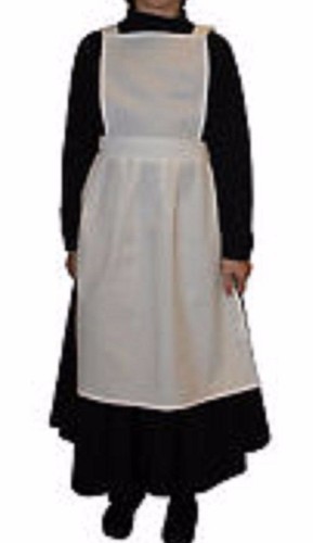 GIRLS POLYCOTTON APRON PINAFORE PINNY Victorian Tudor Edwardian Maid ...