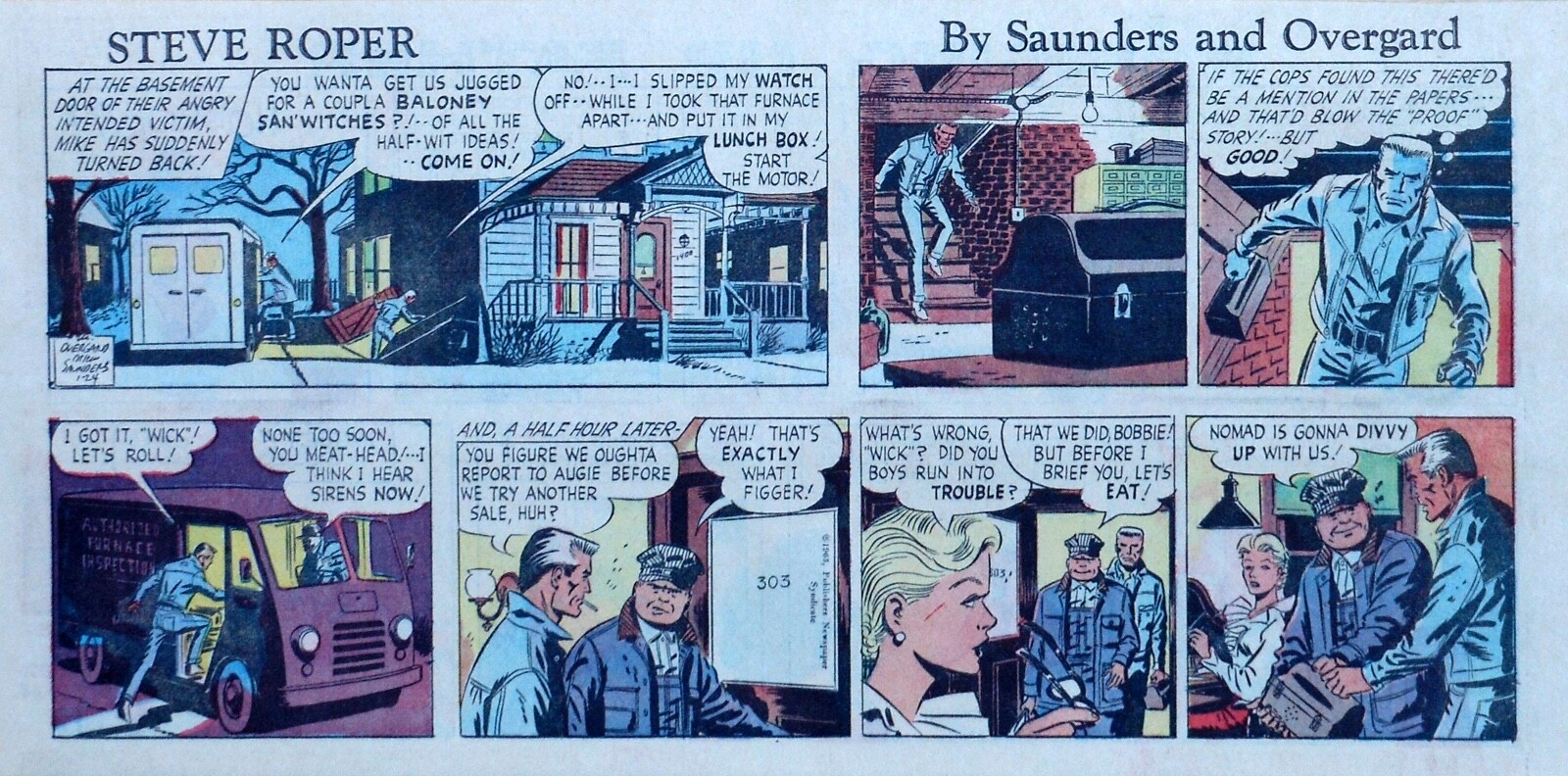 Steve Roper by William Overgard - full color Sunday comic page - Jan ...