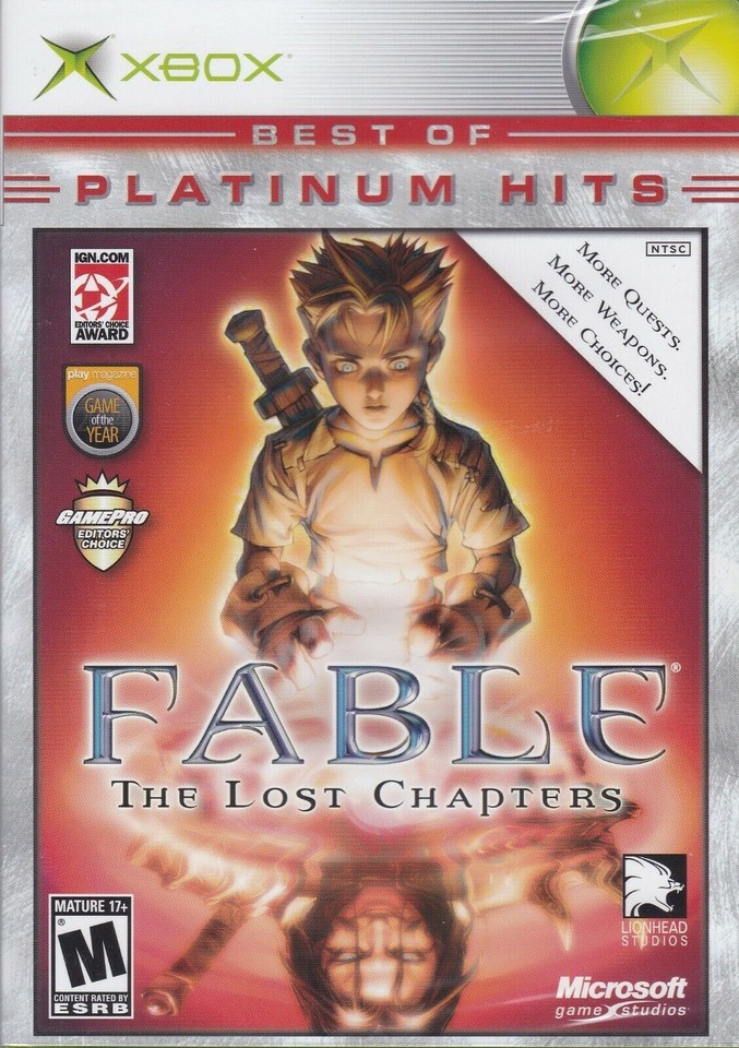 Microsoft Xbox New Factory Sealed Platinum Hits Fable The Lost Chapters ...