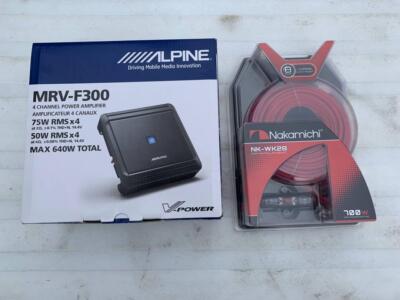 ALPINE MRV F300 4ch amplifier 8 gauge cable set | eBay