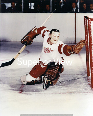 Detroit Red Wings Terry Sawchuck Making Save First Mask Color Photo ...