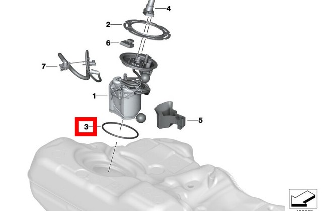 BMW Genuine F and G Series Fuel Tank Pump Gasket O-ring Seal ...