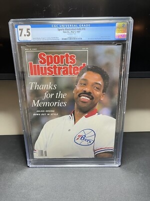 CGC 7.5 Newsstand Edition Sports Illustrated-Dr J-May 4 1987 | eBay