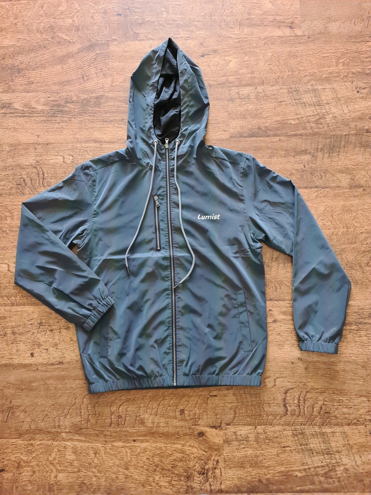 Rainbow Reflective Jacket Zip Hoodie Coat Windbreaker Night Vision 3M ...