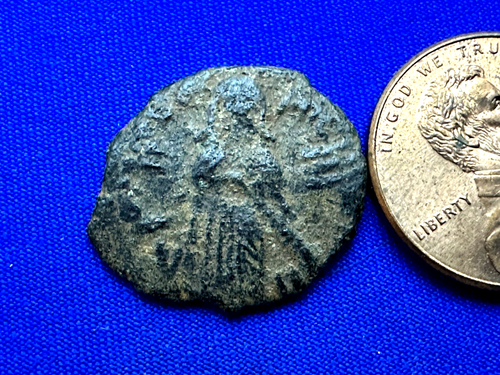 Umayyad Caliphate, al-Malik ibn Marwan, Fals Coin, Bronze 685-705 AD # ...