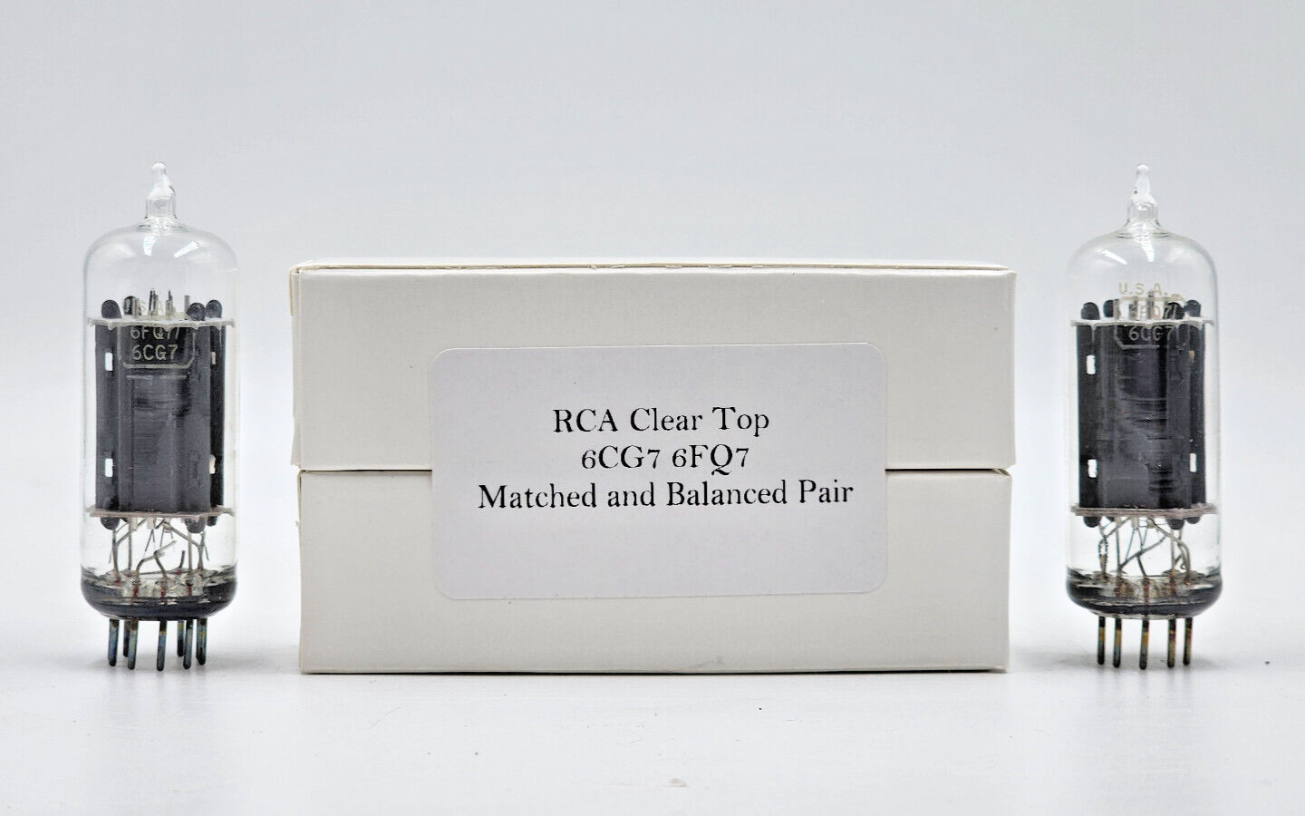 6CG7 / 6FQ7 RCA Clear Top Match Balance 2 Tubes (New Old Stock) 1 Year ...