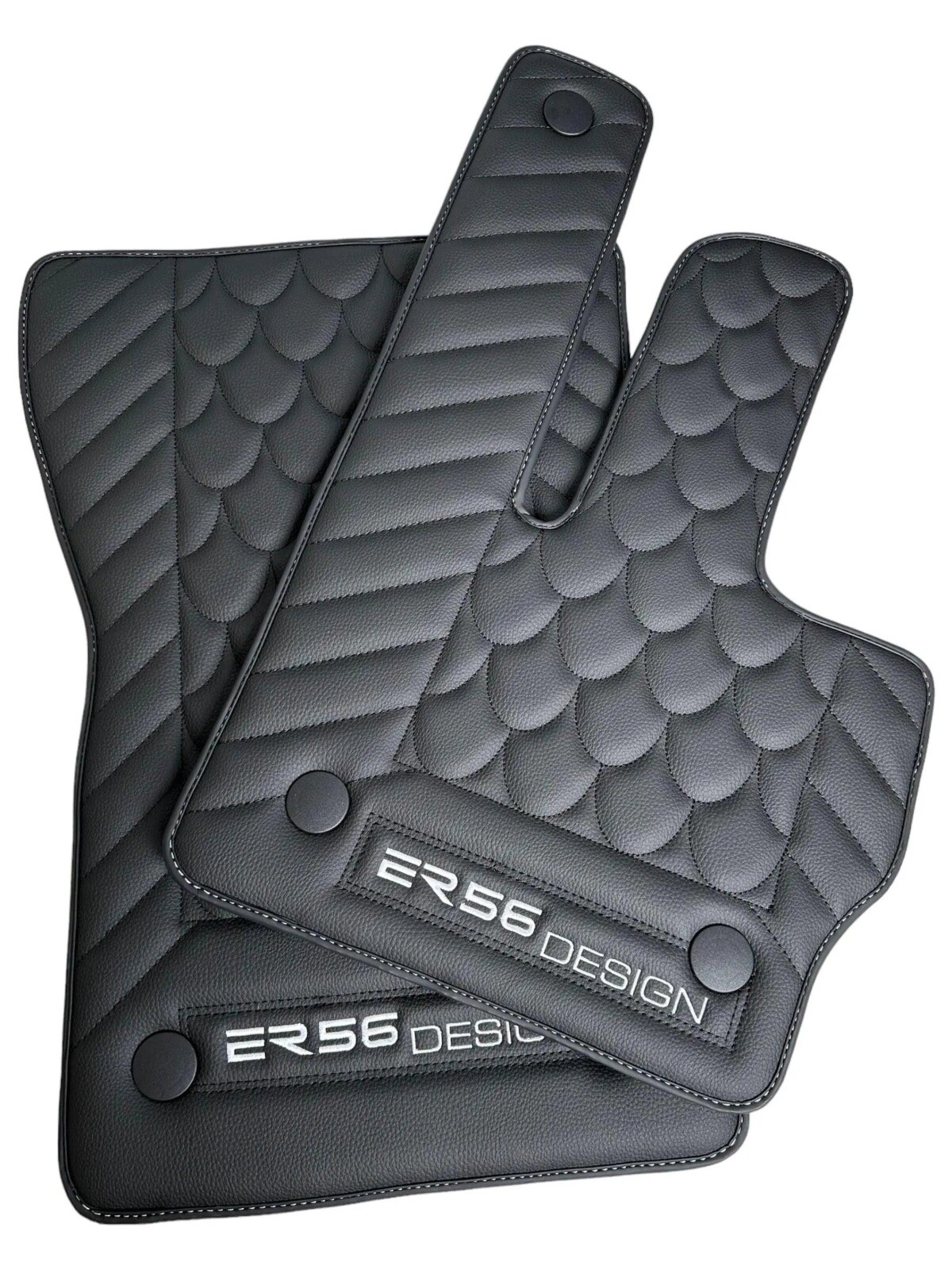 Black Leather Floor Mats for Mercedes Benz G-Class W463 (2018-2023 ...