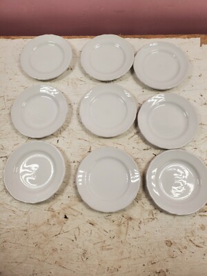 Lot Of 9 Rego Fine Porcelain 5.5" Ruffled Edge White Saucers Plates | eBay