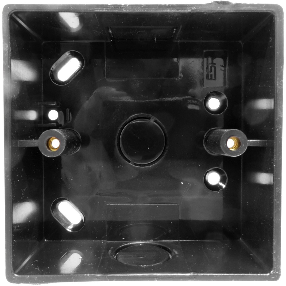Black Back Box Surface Mount Single or Double 1G 2G with Conduit and ...
