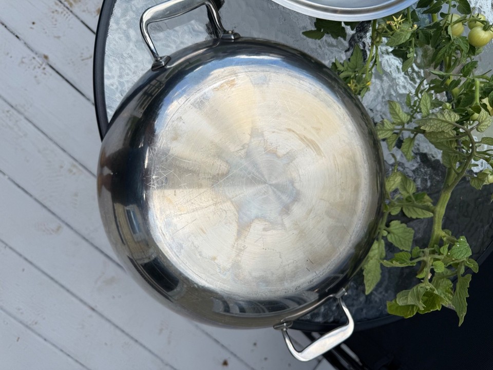 All-Clad D3 Stainless Steel 10” Paella Pan Braiser 2 Handle Skillet ...