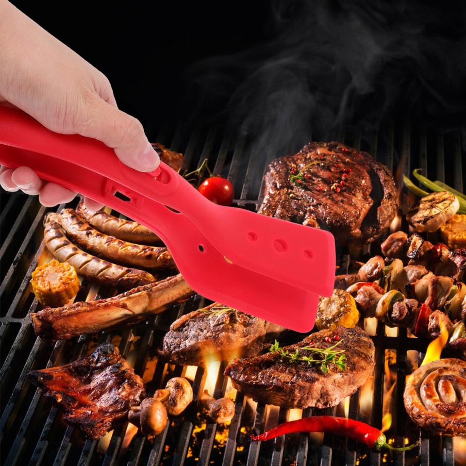 Silicone Tong With Spatula Versatile Kitchen Tool For Flipping Fish ...