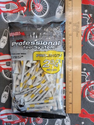 Pride PTS 2 3/4" Pro Length 69m Tees - 100 Pack - White Professional ...